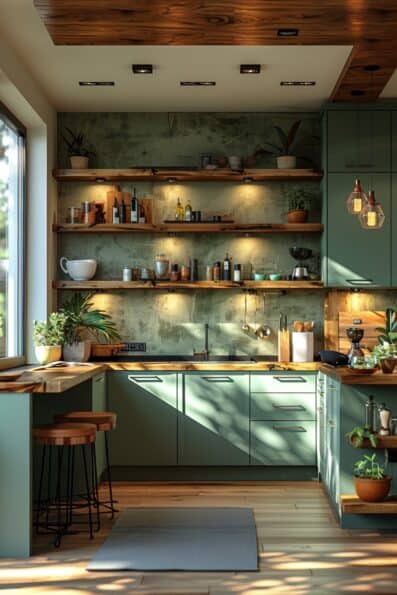 15 Green and Wood Kitchen Design Tips – Green Snooze